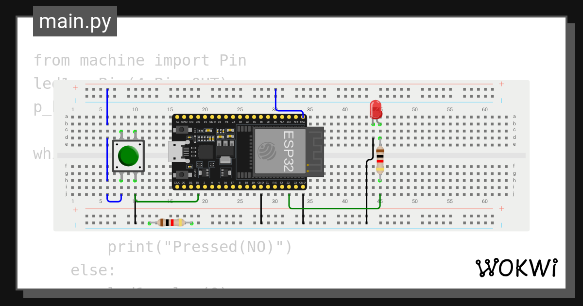 Week 5 Pushbutton Ch2 Wokwi Esp32 Stm32 Arduino Simulator 
