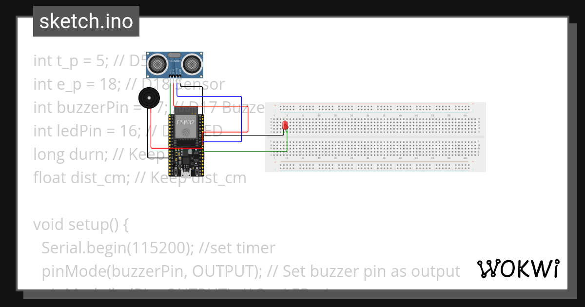 sensor buzzer pinmode - Wokwi ESP32, STM32, Arduino Simulator