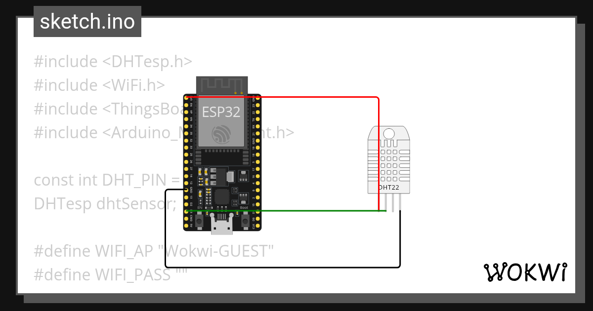 ESP32 Thingsboard - Wokwi ESP32, STM32, Arduino Simulator