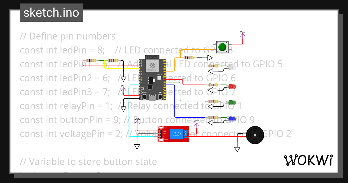 Button - Wokwi ESP32, STM32, Arduino Simulator