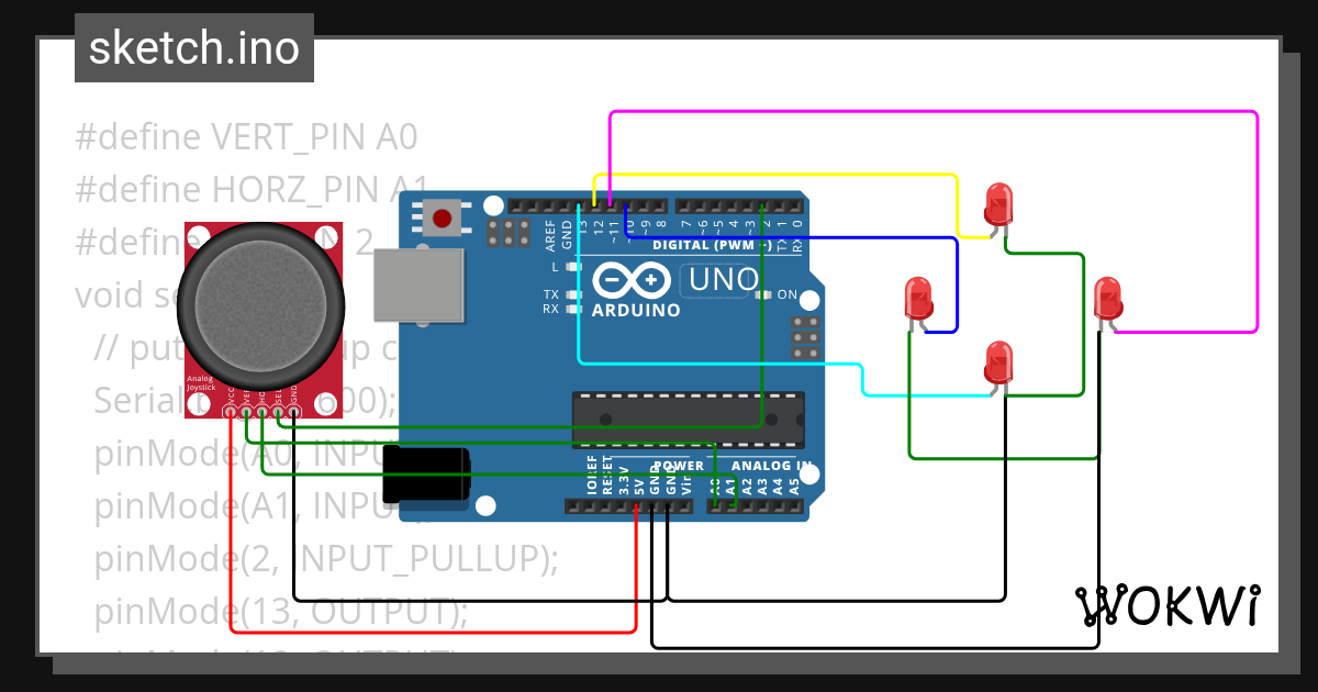JOYSTICK project - Wokwi ESP32, STM32, Arduino Simulator