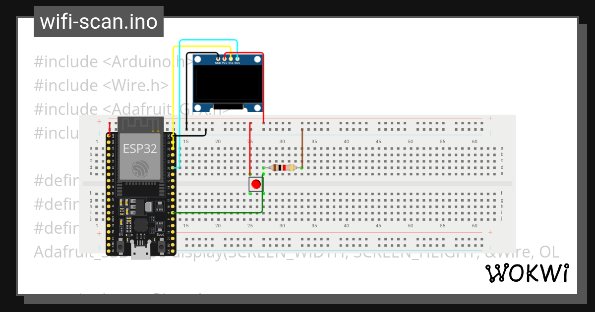 Display ESP32 - Wokwi ESP32, STM32, Arduino Simulator