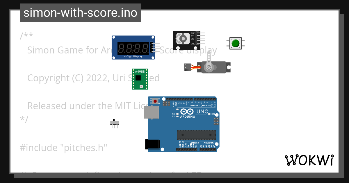 simon-with-score.ino Copy - Wokwi ESP32, STM32, Arduino Simulator