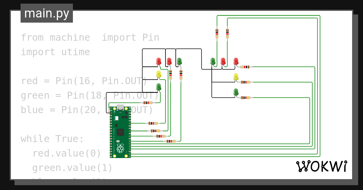 Semaforo Avenida Calle Wokwi Esp32 Stm32 Arduino Simulator 8657