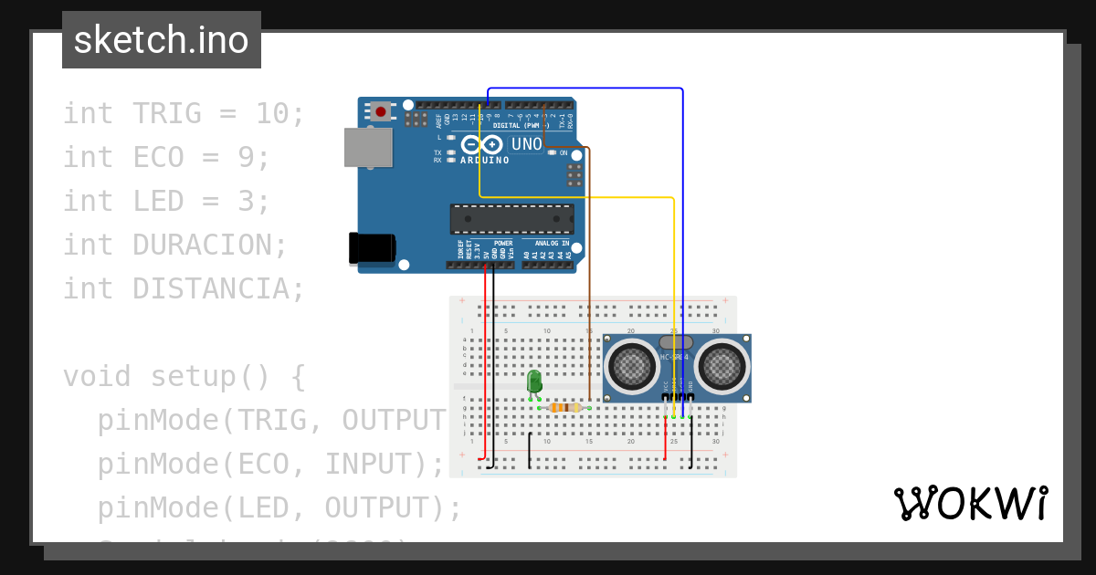 Sensor de proximidad - Wokwi ESP32, STM32, Arduino Simulator Sensor de proximidad - Wokwi ESP32, STM32, Arduino Simulator