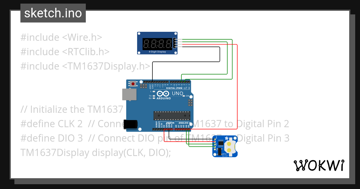 วงจรนาฬิกาดิจิตอล Wokwi Esp32 Stm32 Arduino Simulator 6227