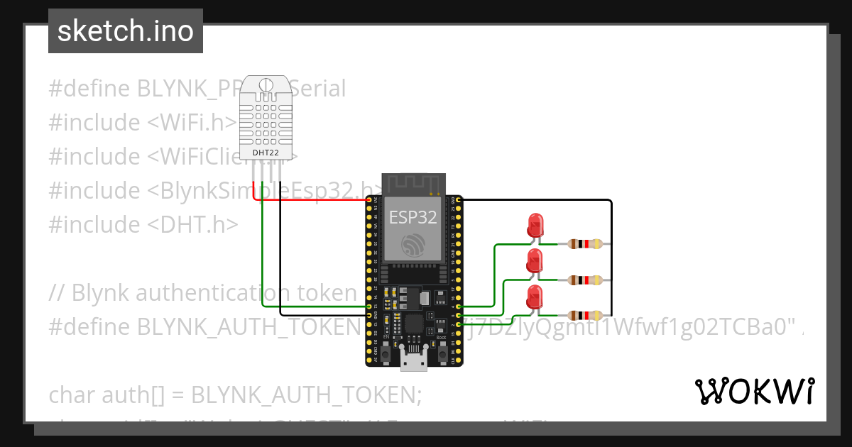 LED CONTROL - Wokwi ESP32, STM32, Arduino Simulator