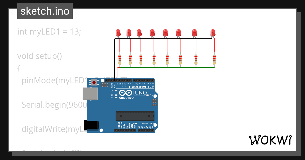 LED.V1 - Wokwi ESP32, STM32, Arduino Simulator