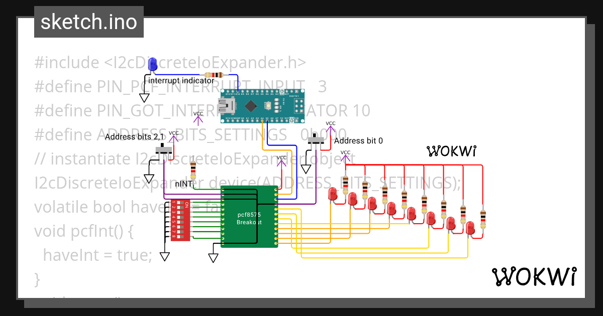 pcf8575 কপি Copyj - Wokwi ESP32, STM32, Arduino Simulator