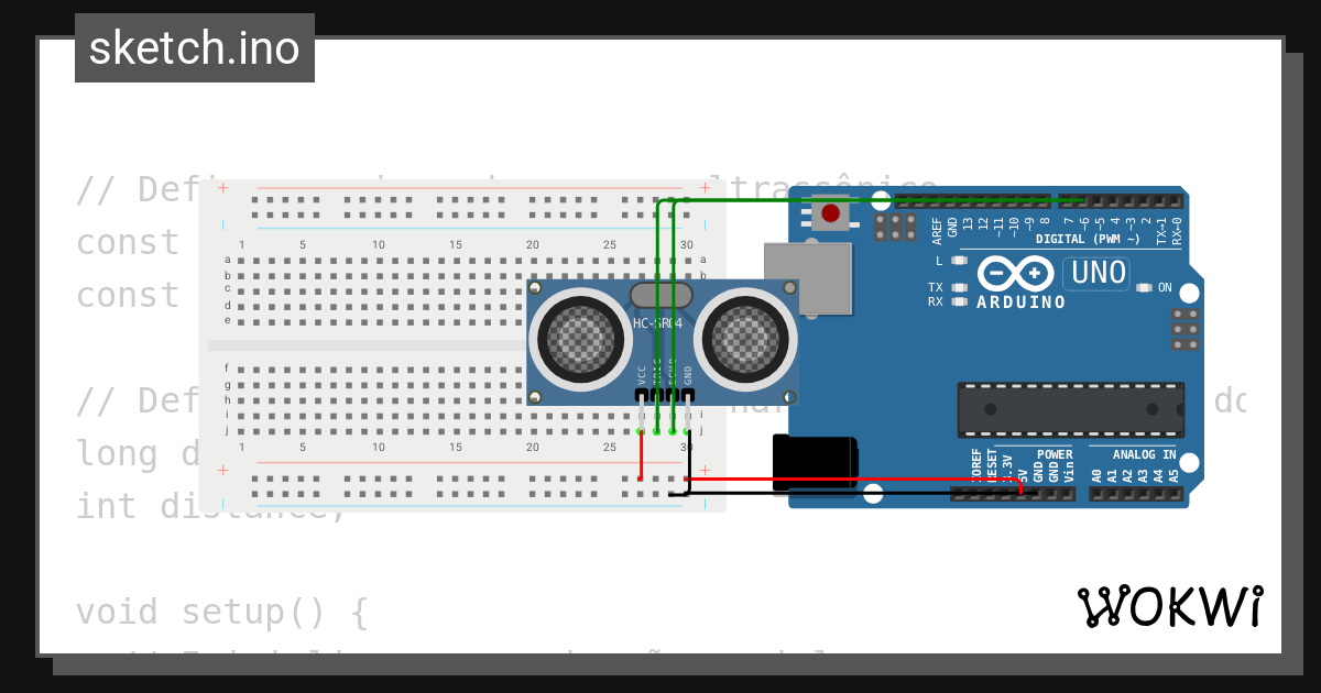 Sensor Ultrassonico Wokwi Esp32 Stm32 Arduino Simulator 7371