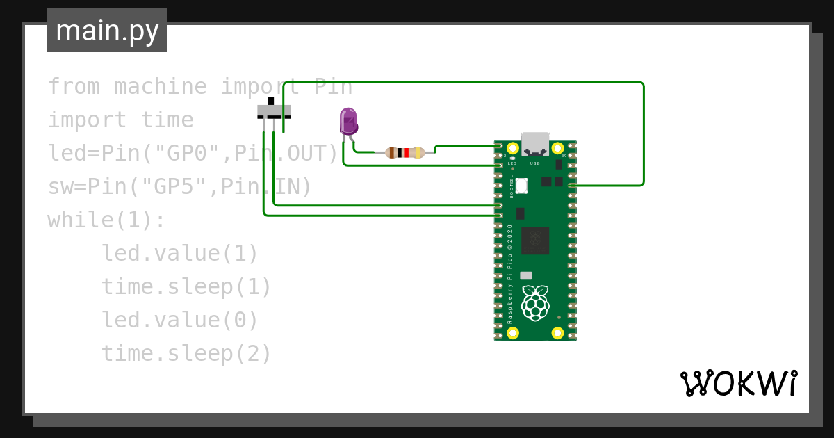 Led And Switch 116 Wokwi Esp32 Stm32 Arduino Simulator 1651