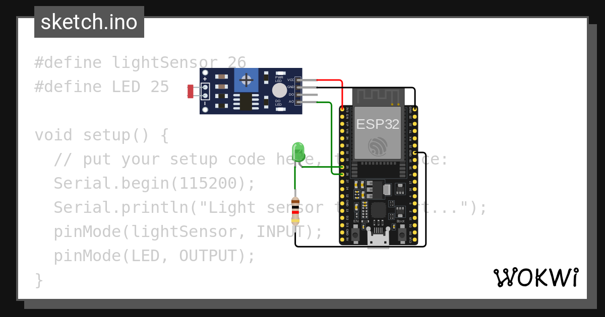 Light Sensor Wokwi Esp32 Stm32 Arduino Simulator 3187