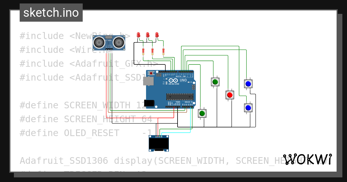 Button Utrasonic Wokwi Esp32 Stm32 Arduino Simulator 2417