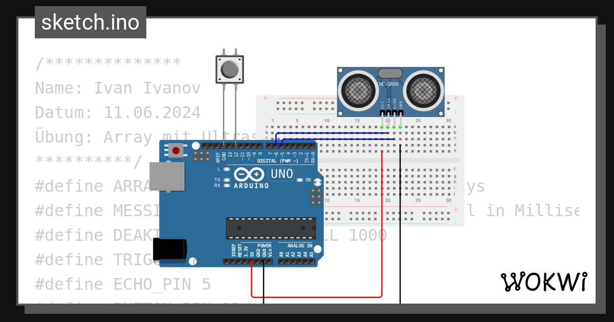 Array Mit Ultraschallsensor I Wokwi Esp32 Stm32 Arduino Simulator