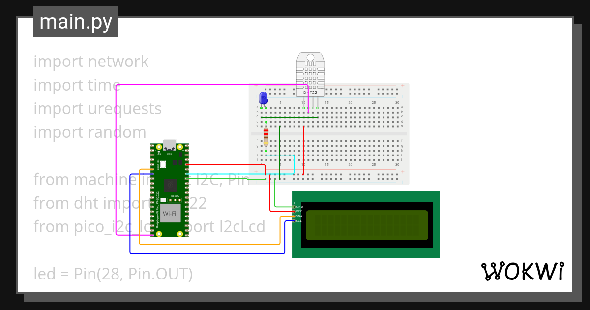 Pi Pico WiFi - Micropython - Wokwi ESP32, STM32, Arduino Simulator