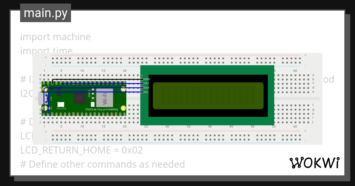 lcd - Wokwi ESP32, STM32, Arduino Simulator