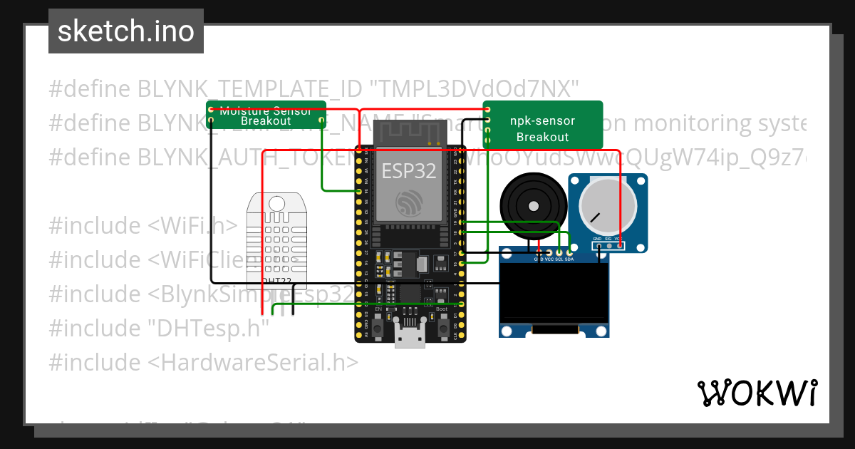 Smart soil nutrition monitoring System for sustainable agriculture - Wokwi ESP32, STM32, Arduino ...