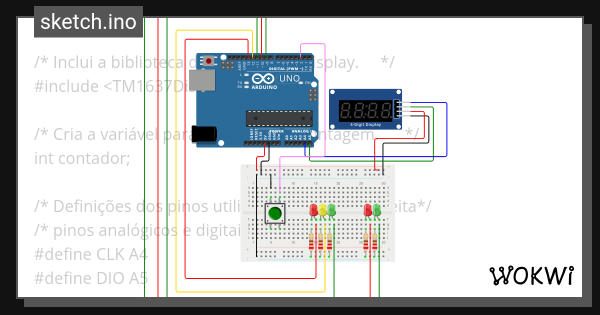Aula_5_Semaforo_Completo_7_Seg Copy - Wokwi ESP32, STM32, Arduino Simulator