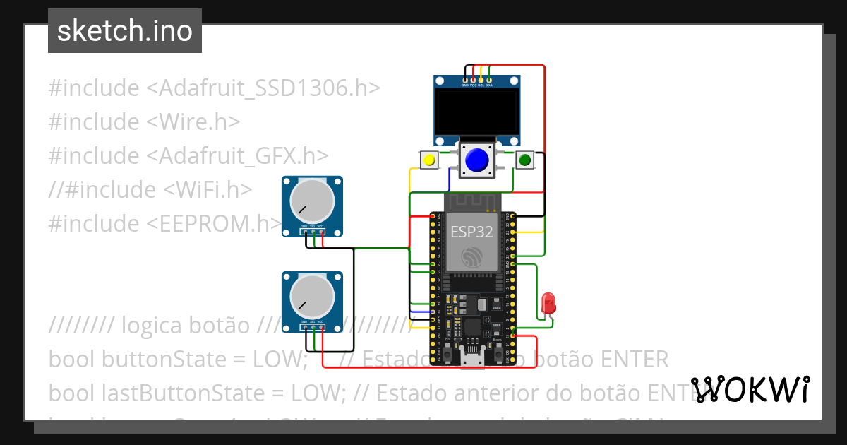CONTROLE TENSAO CORRENTE - Wokwi ESP32, STM32, Arduino Simulator