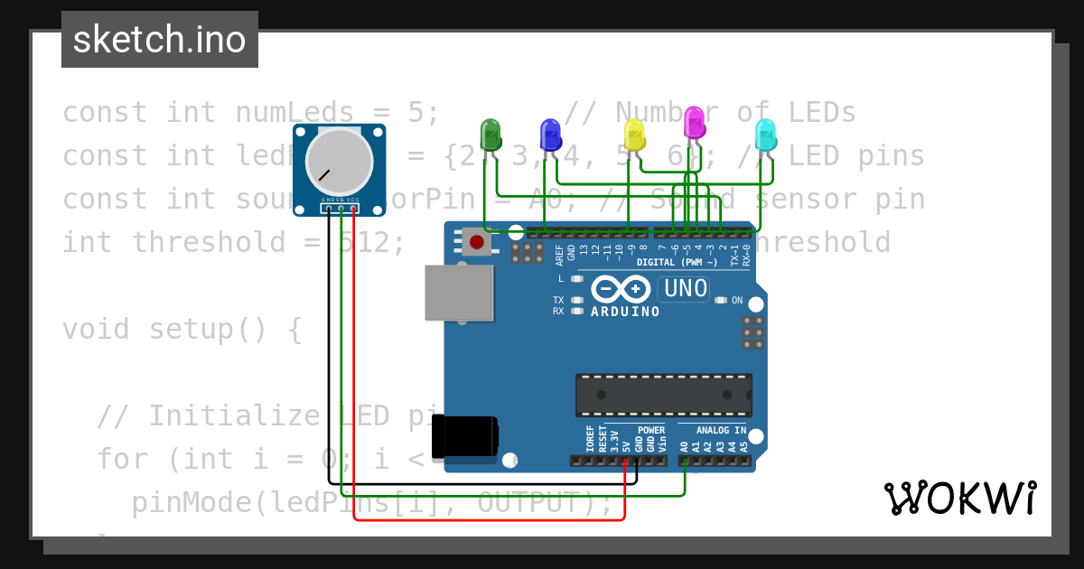 Dancing Lights Wokwi Esp32 Stm32 Arduino Simulator 5420