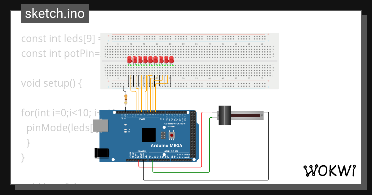 Potenciometro Wokwi Esp32 Stm32 Arduino Simulator 