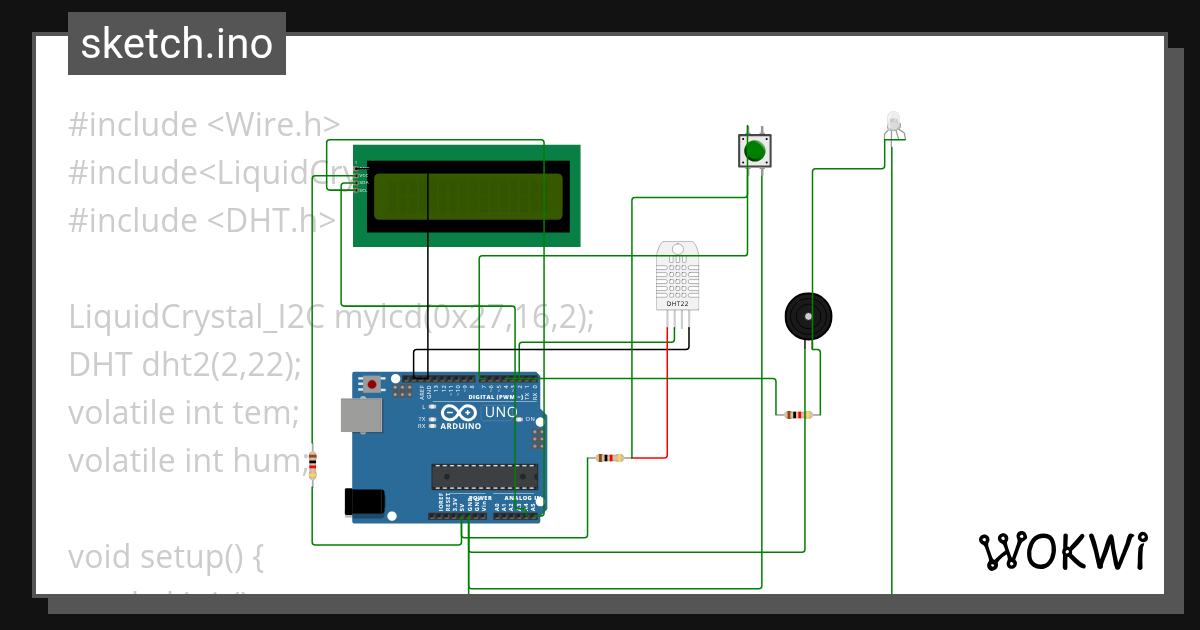 温湿度传感器——c221338 Wokwi Esp32 Stm32 Arduino Simulator