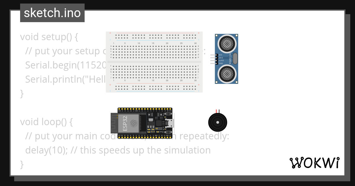 ultrasonic_demo - Wokwi ESP32, STM32, Arduino Simulator