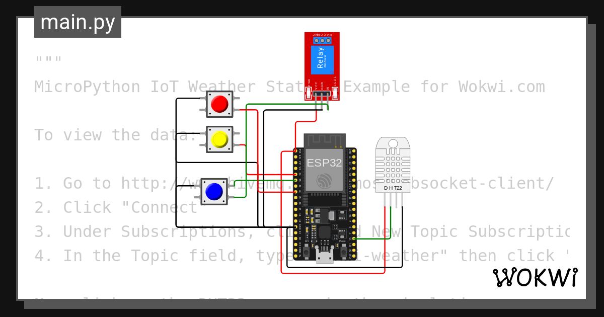 Micropython Mqtt Weather Logger Esp32 Copy Co Ti Jebe Wokwi Esp32 Stm32 Arduino Simulator