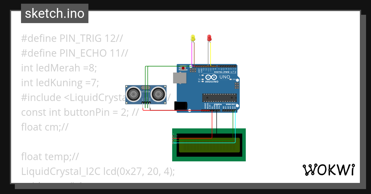 Syaira Alvi Rahmi project 2 sensor jarak bhs program 1 mi23a - Wokwi ...