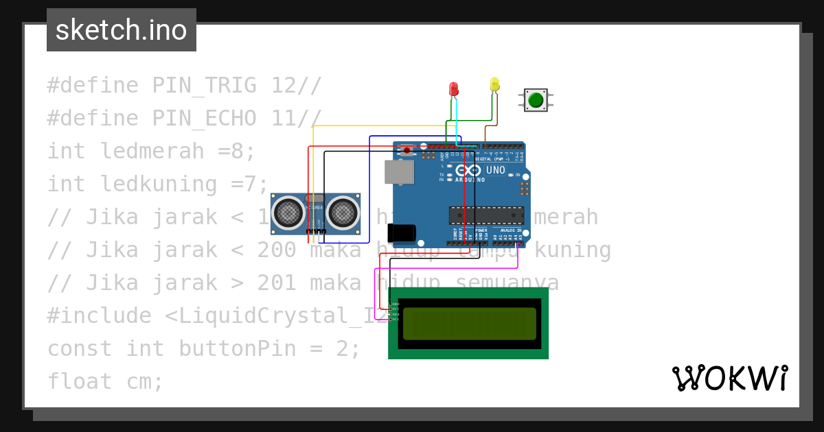 Sensorjarakserli Wokwi Esp32 Stm32 Arduino Simulator