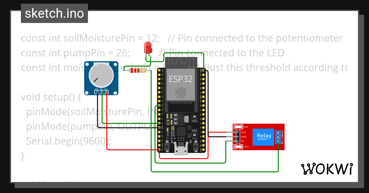 automatic plant watering system 1 - Wokwi ESP32, STM32, Arduino Simulator automatic plant watering system 1 - Wokwi ESP32, STM32, Arduino Simulator