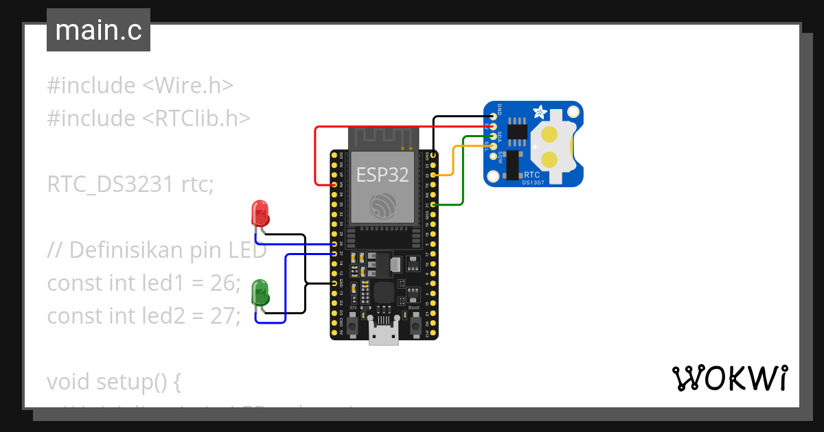 RTC lamy - Wokwi ESP32, STM32, Arduino Simulator