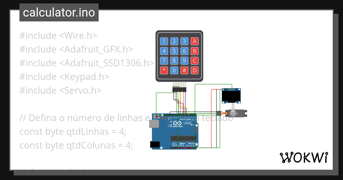 Aula 15 -Teclado Matricial de Membrana - Guido - Wokwi ESP32, STM32, Arduino Simulator