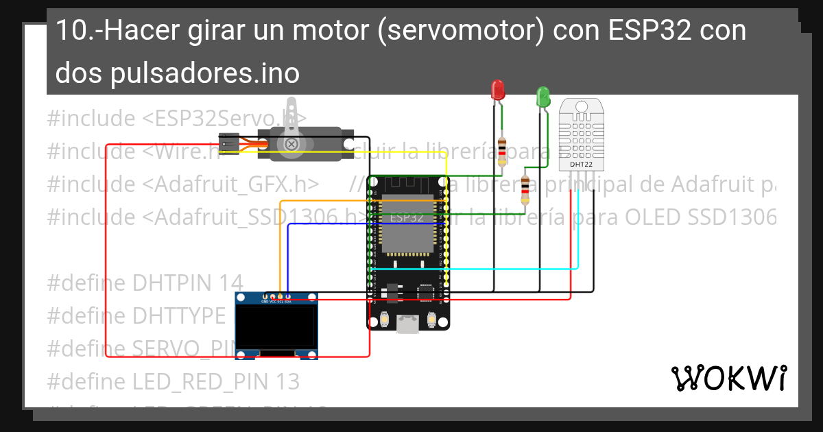 LED CON SER MOTOR 1 KO - Wokwi ESP32, STM32, Arduino Simulator