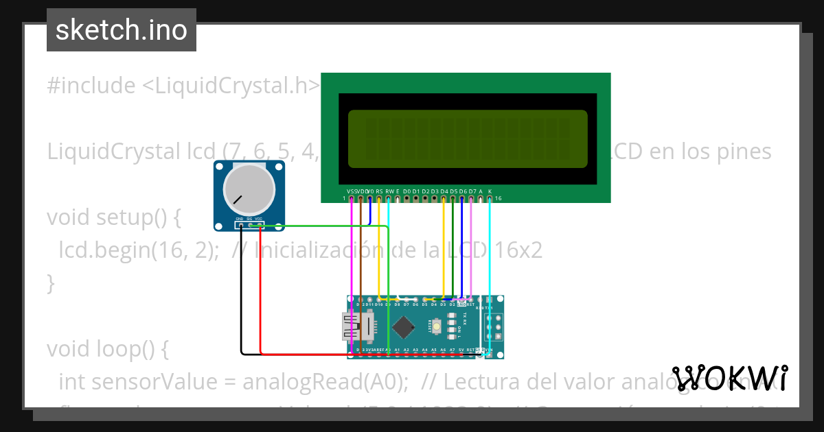 convertidor ADC Ali Cespedes - Wokwi ESP32, STM32, Arduino Simulator
