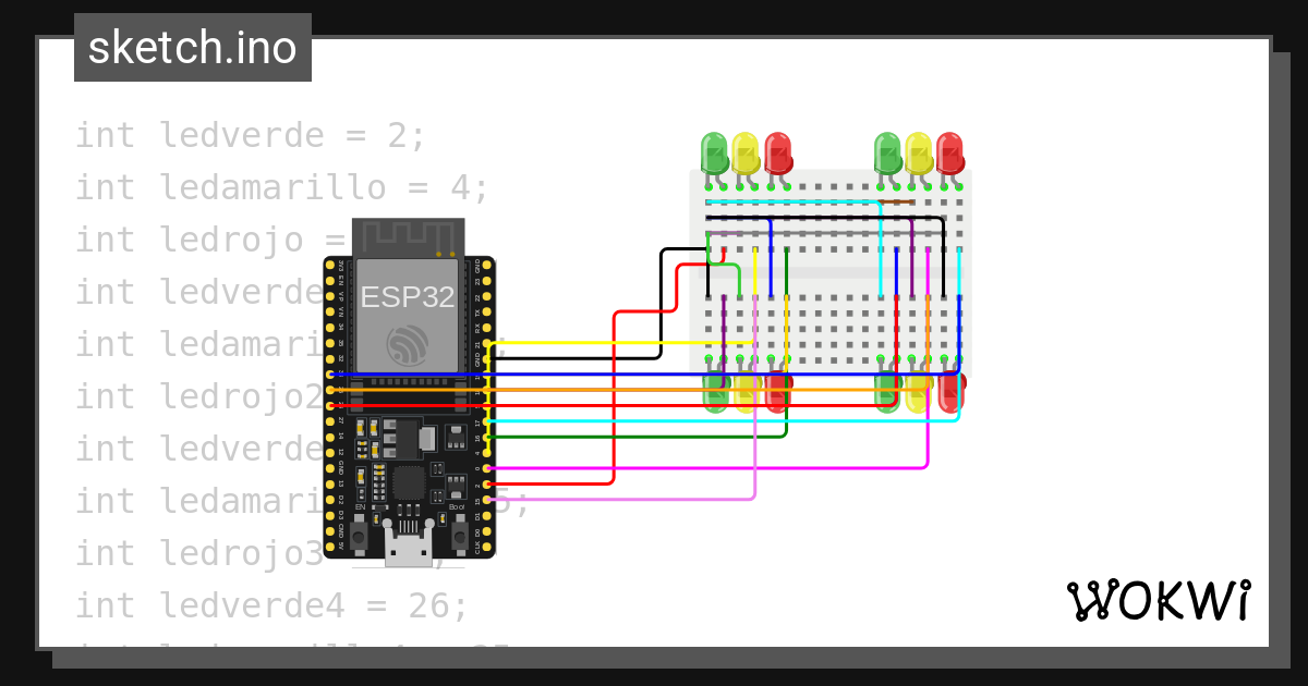 Traffic X2 Wokwi Esp32 Stm32 Arduino Simulator