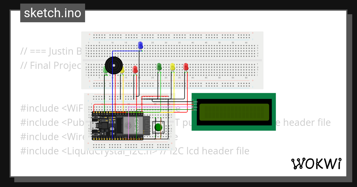Final Project - Justin Burns - Wokwi ESP32, STM32, Arduino Simulator