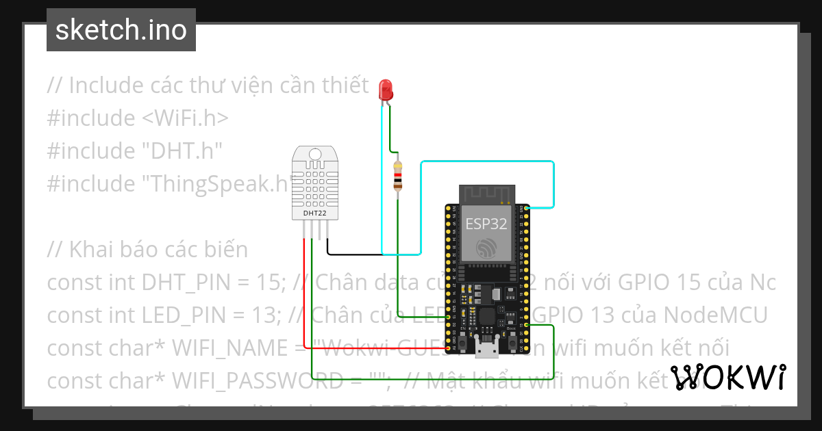 Thingspeak Wokwi Esp32 Stm32 Arduino Simulator