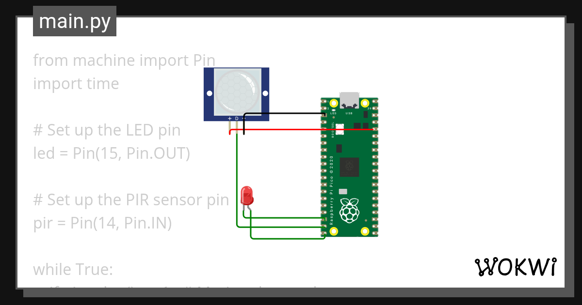 PIR - Wokwi ESP32, STM32, Arduino Simulator