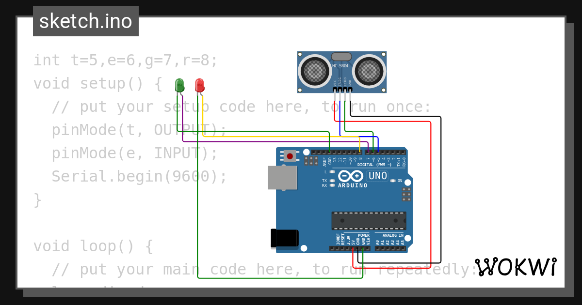 Ultra Sonic Wokwi Esp32 Stm32 Arduino Simulator