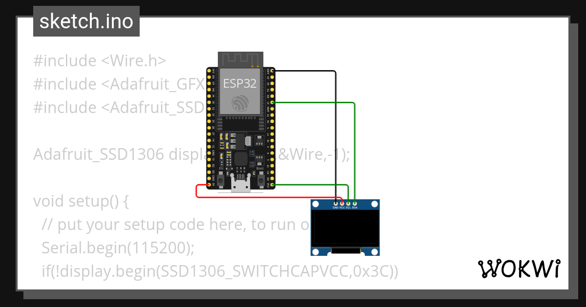 First Eps 32 Display Small Wokwi Esp32 Stm32 Arduino Simulator