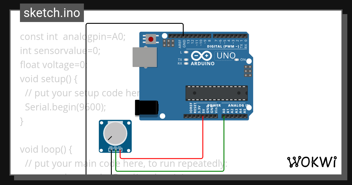 potentiometer - Wokwi ESP32, STM32, Arduino Simulator