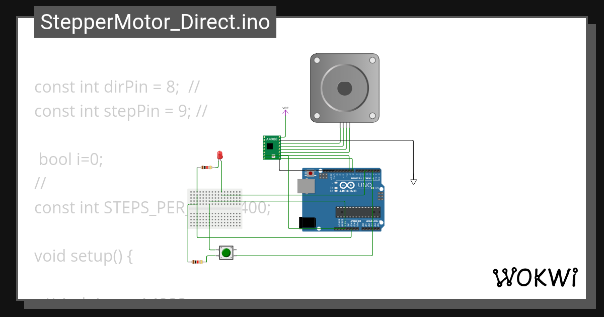步进电机点控 Wokwi Esp32 Stm32 Arduino Simulator
