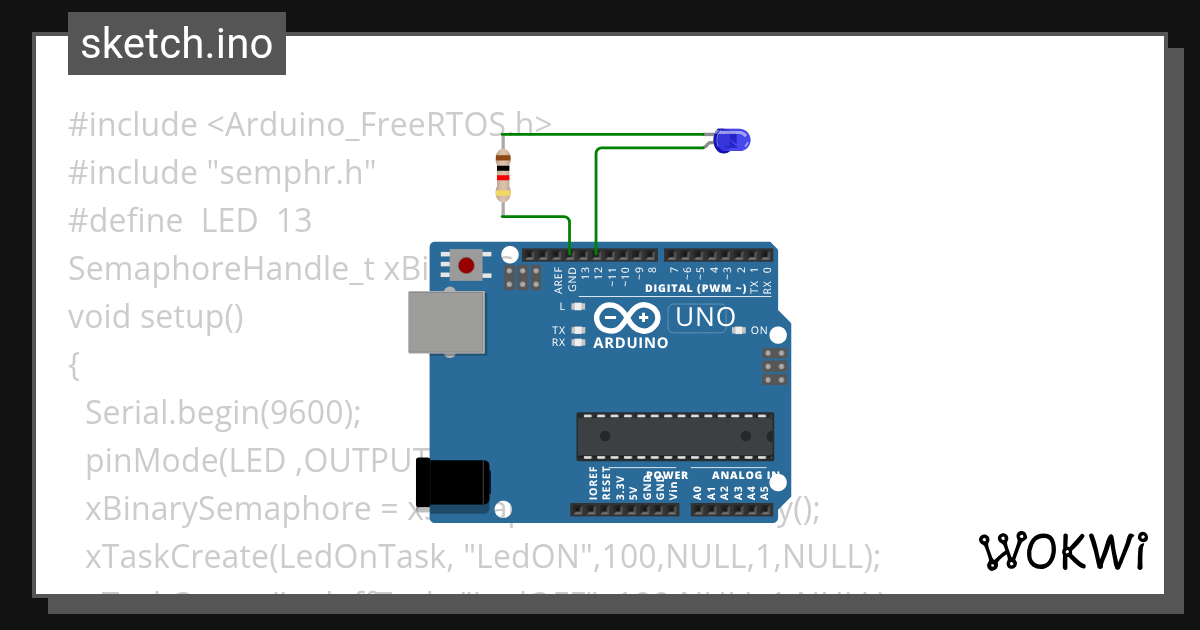 BLINKING LED Copy - Wokwi ESP32, STM32, Arduino Simulator