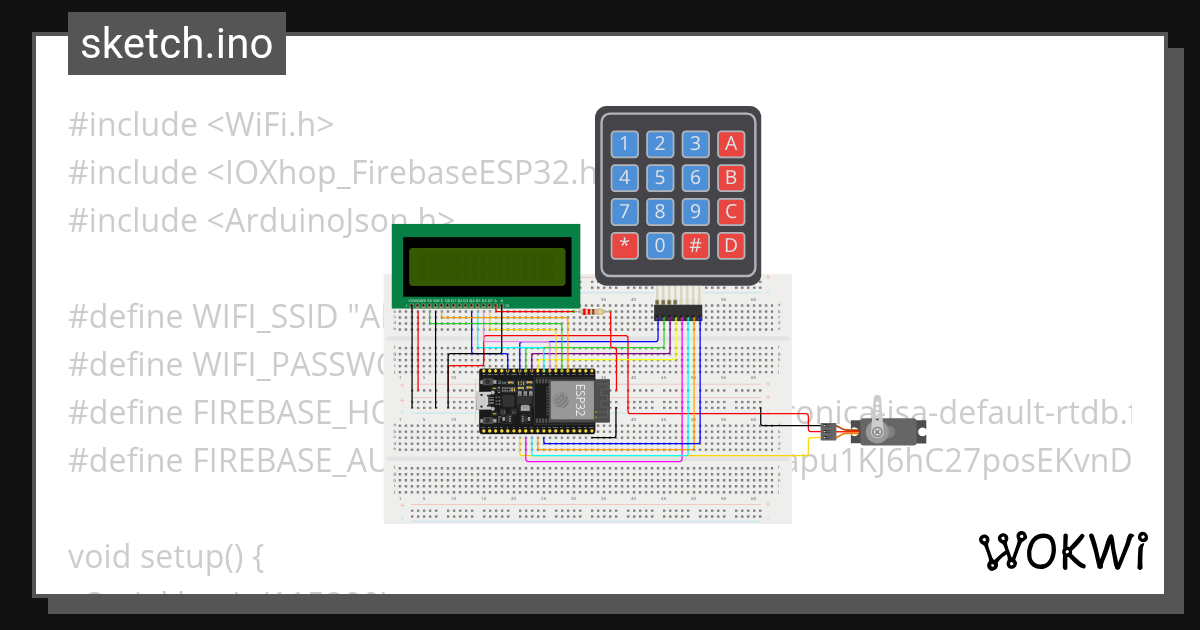 fechadura - Wokwi ESP32, STM32, Arduino Simulator