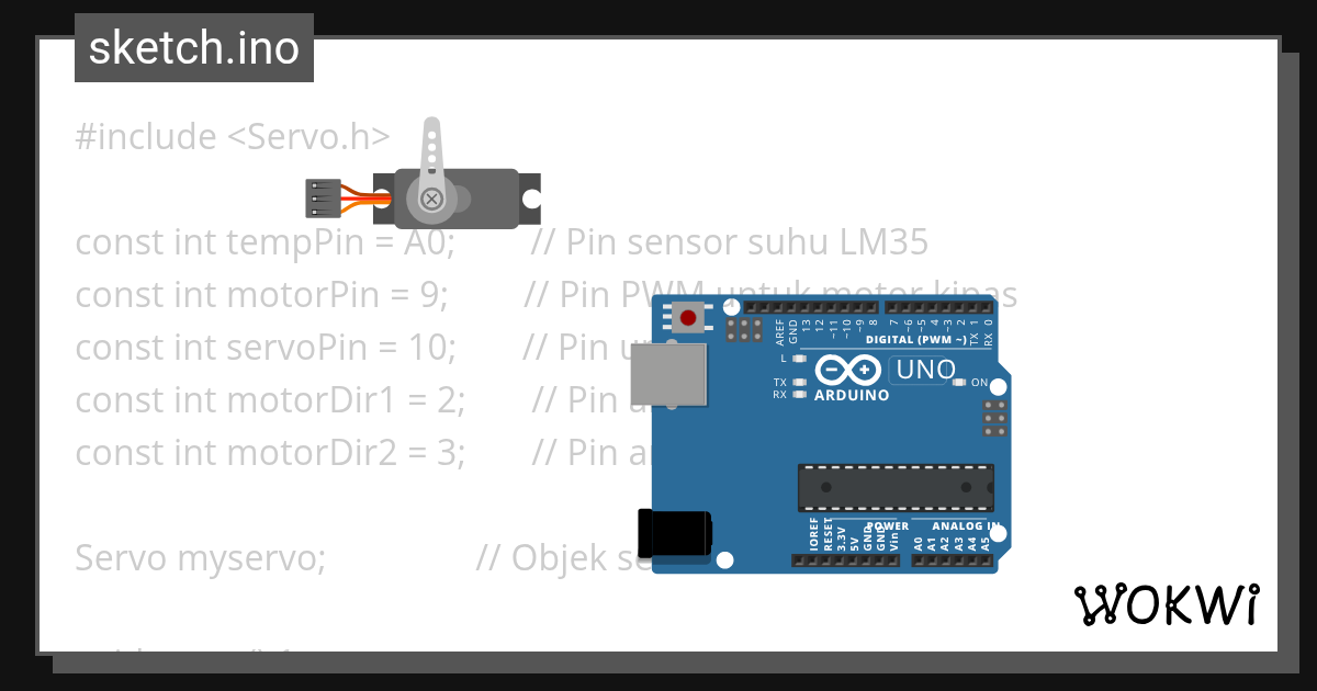 sensor aktuator - Wokwi ESP32, STM32, Arduino Simulator