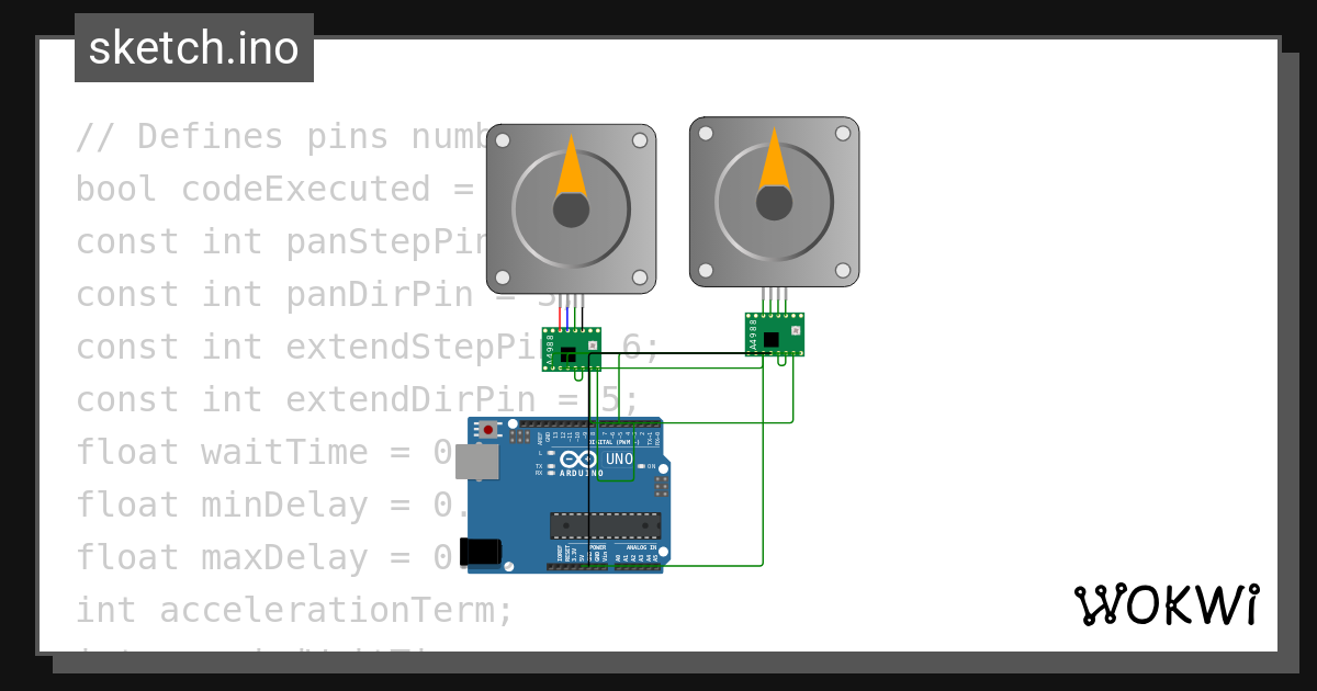 Accel Stepper Simple Wokwi Esp32 Stm32 Arduino Simulator 