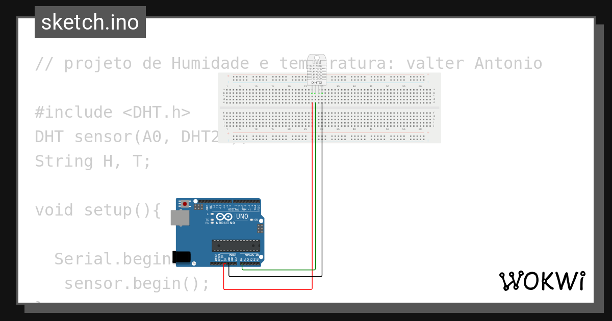 Humidade E Temperatura Valter Antonio Wokwi Esp32 Stm32 Arduino Simulator