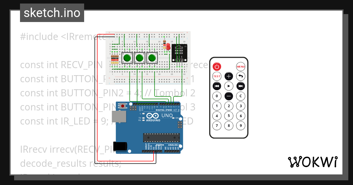 Universal Remote - Wokwi ESP32, STM32, Arduino Simulator