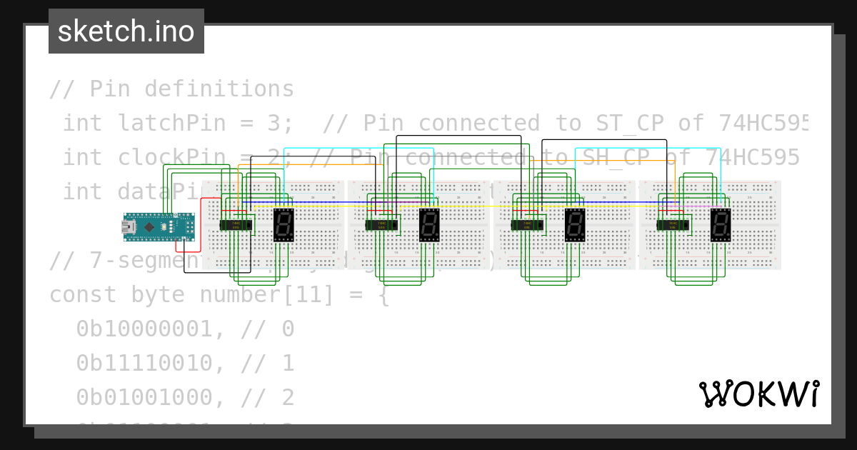 Arduino Nano Seven Segment Wokwi Esp32 Stm32 Arduino Simulator